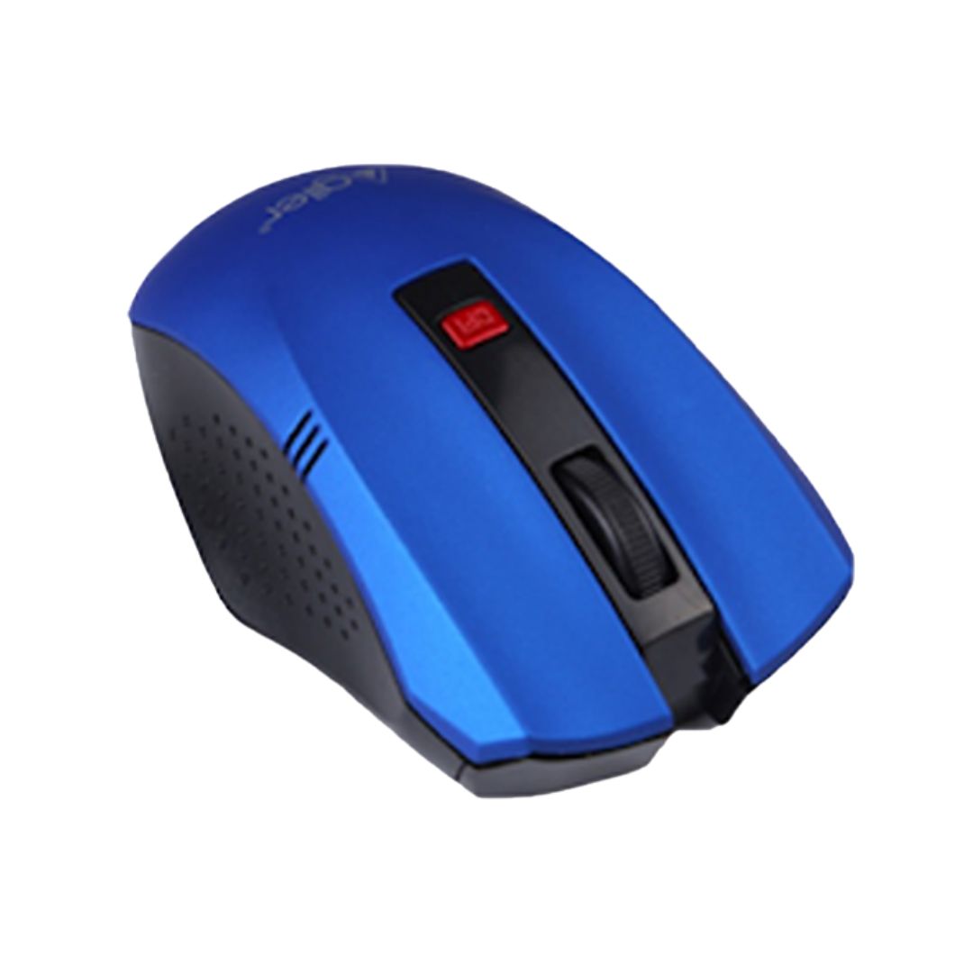 AGILER WIRELESS MOUSE BLK & BLUE RUBBER COATING — GITZ Office Supplies