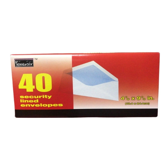 #10 ENVELOPE 40ct W SECURITY A+ HOMEWORK — GITZ Office Supplies