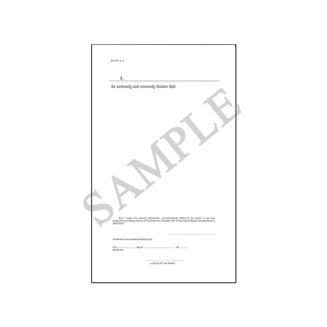 Declaration Form - 3/pack — GITZ Office Supplies