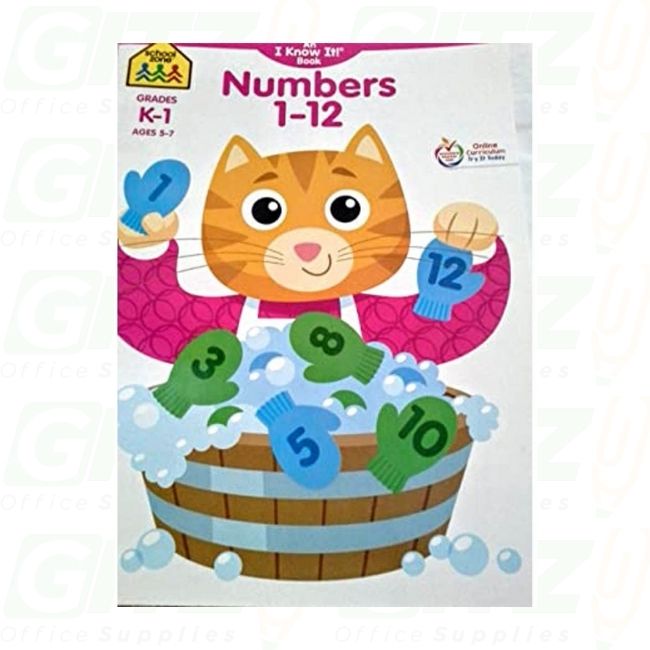 School Zone Numbers 1-12 Book — GITZ Office Supplies