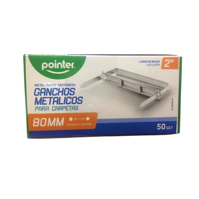 FILE FASTENERS (8cm) 3-1/8" center 50pc POINTER — GITZ Office Supplies