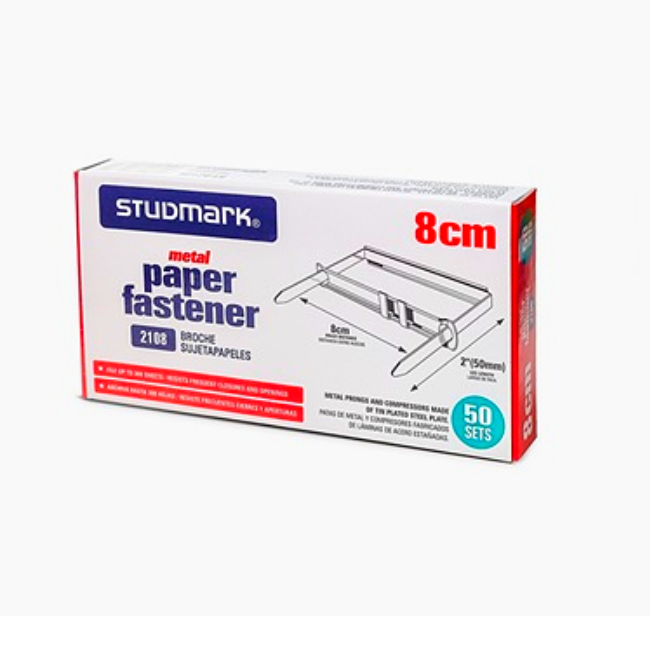 FILE FASTENERS (8cm) 3-1/8" center 50pc STUDMARK — GITZ Office Supplies